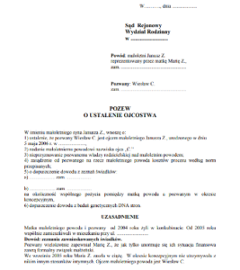 Pozew o ustalenie ojcostwa wzór, gdzie go złożyć i co warto wiedzieć?